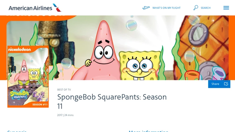 SpongeBob on American Airlines | Fandom