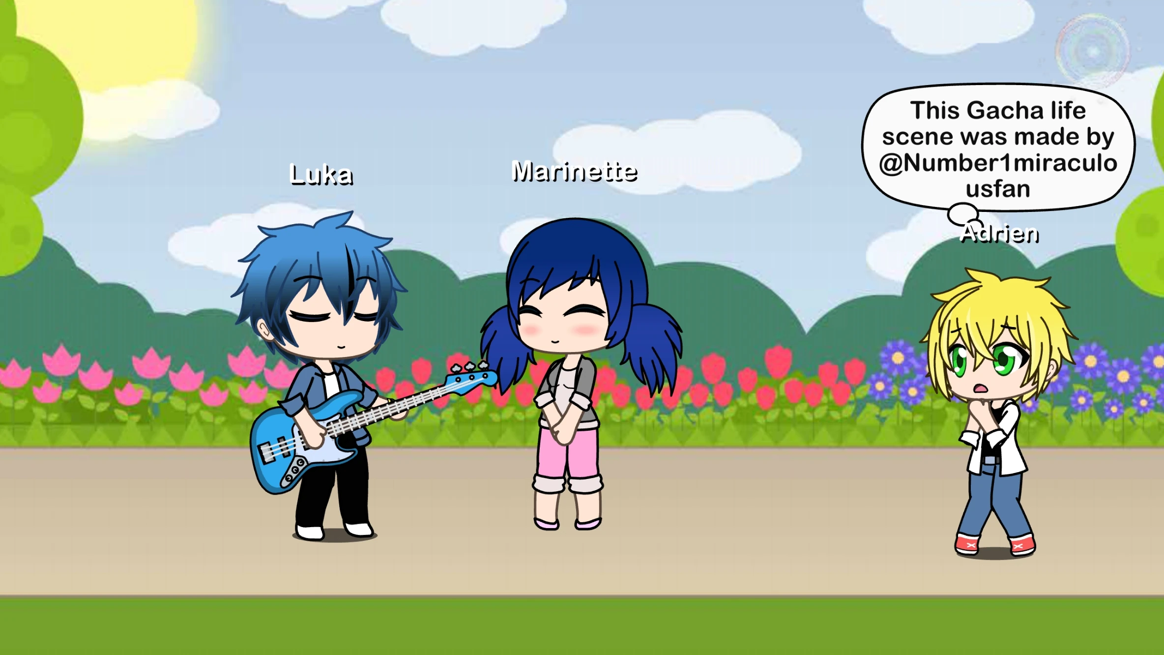 Day 20! Gacha life scene! And day 4 Posters! I am now putting my name ...