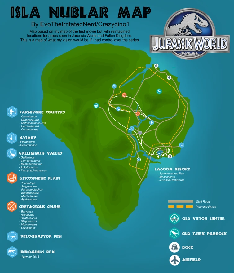 Isla Nublar Map Jurassic World Version | Fandom