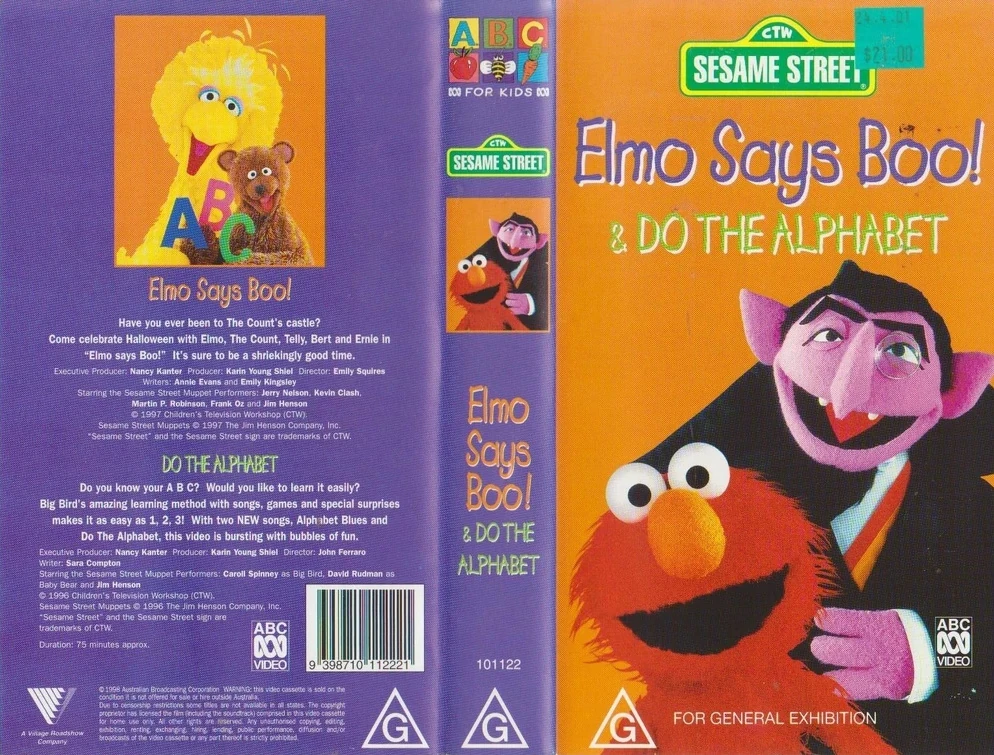 Sesame Street: Elmo Says Boo and Do The Alphabet/Home Video | ABC DVD ...