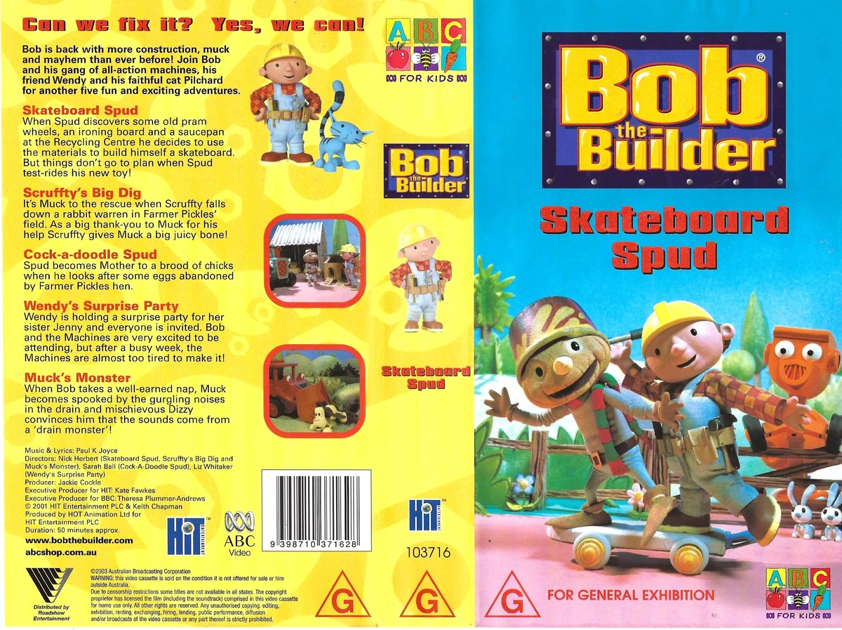 Bob the Builder: Skateboard Spud/Home Video | ABC DVD Wiki | Fandom