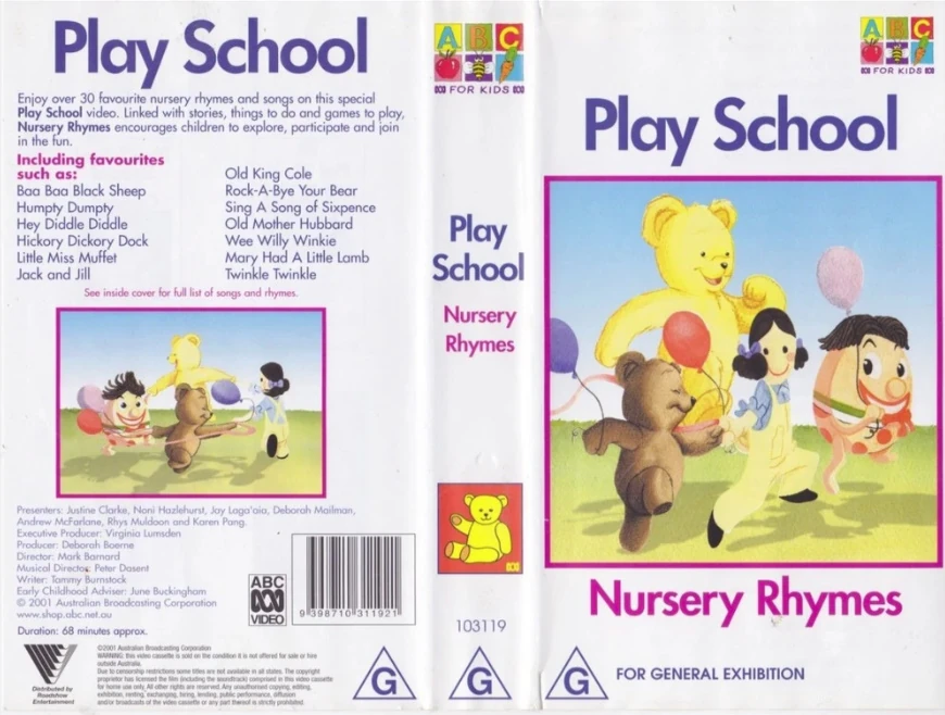 Play School: Nursery Rhymes/Home Video | ABC DVD Wiki | Fandom