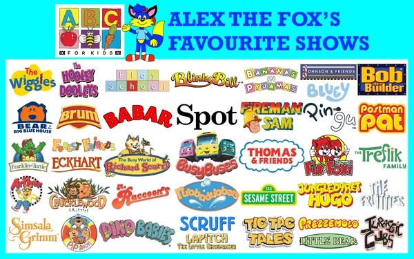 ABC For Kids - Alex The Fox's Favourite Shows | ABC For Kids Wiki | Fandom