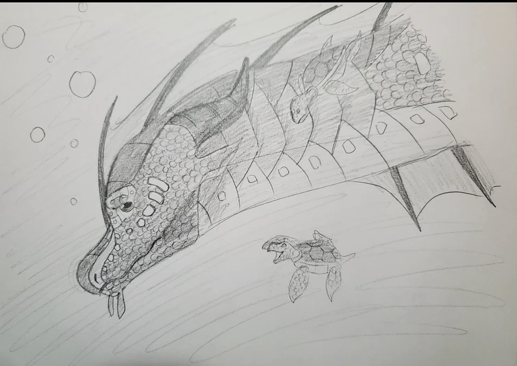 Silly Little Doodles: Day 98 - Turtle swimming with poorly drawn ...