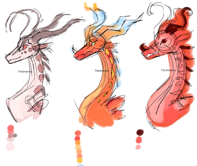 Redrawing/Redesigning my old Wof ocs part one: The Sky/Silk Triplets ...