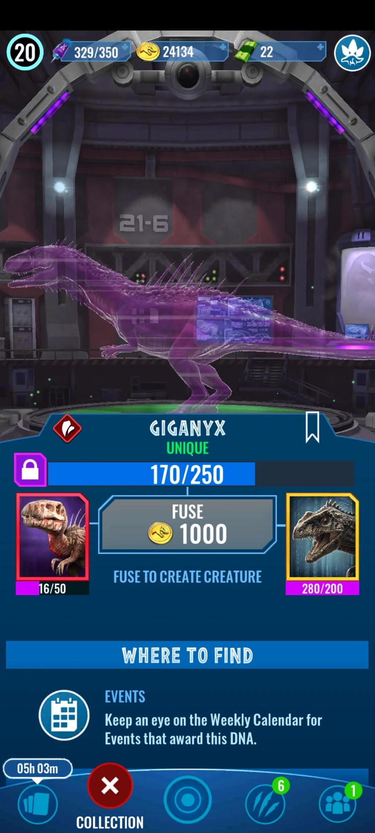 My progress towards getting the giganotosaurus hybrid in jwa | Fandom