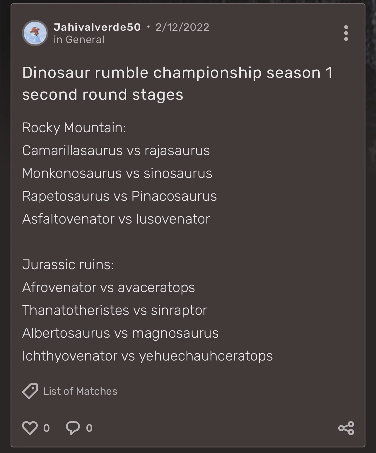 Dinosaur rumble championship season 1 stages | Fandom