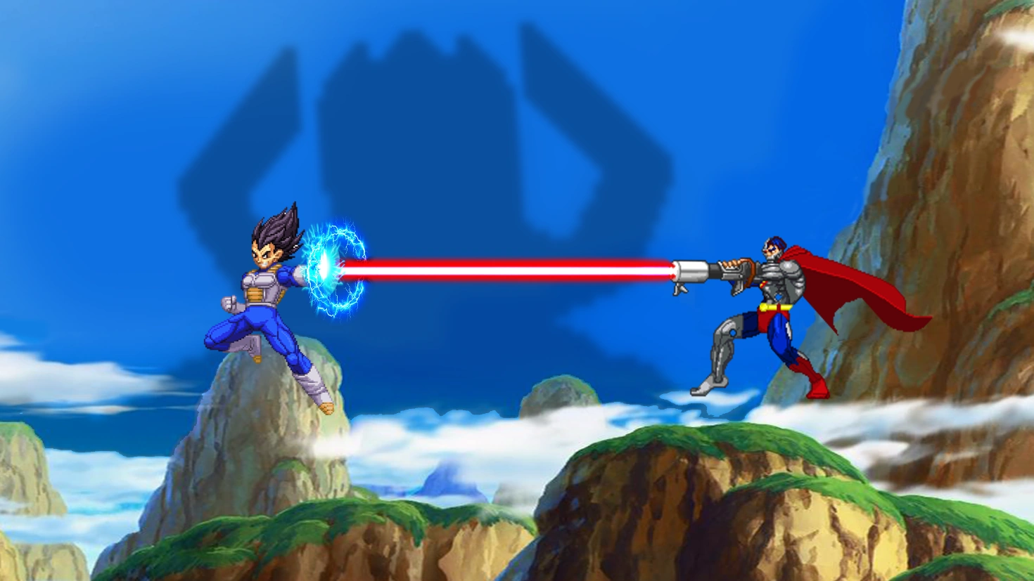 Sprite Render: Vegeta VS Cyborg Superman | Fandom