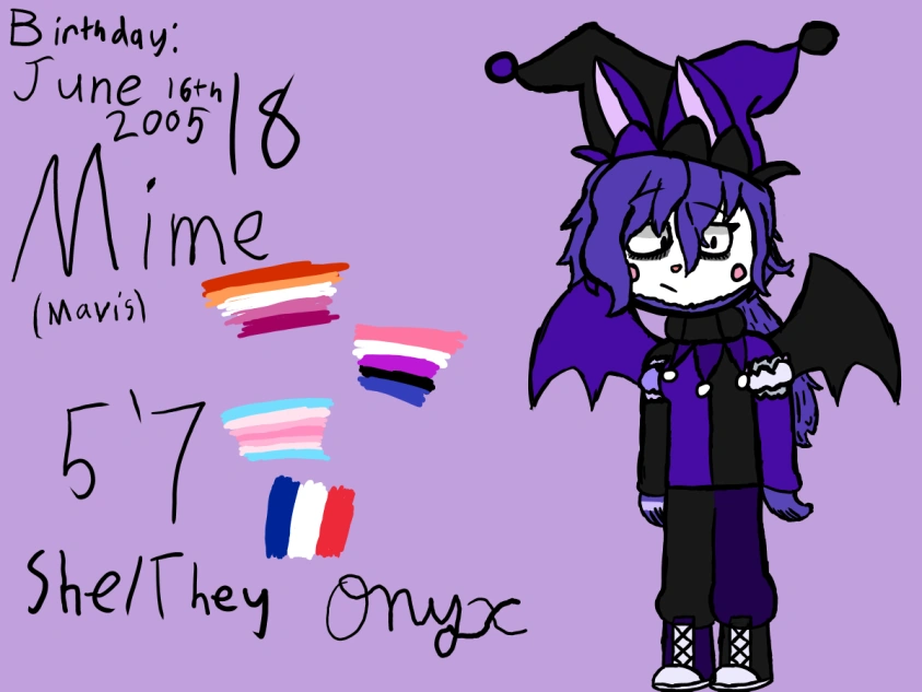 Mime reference sheet i think | Fandom