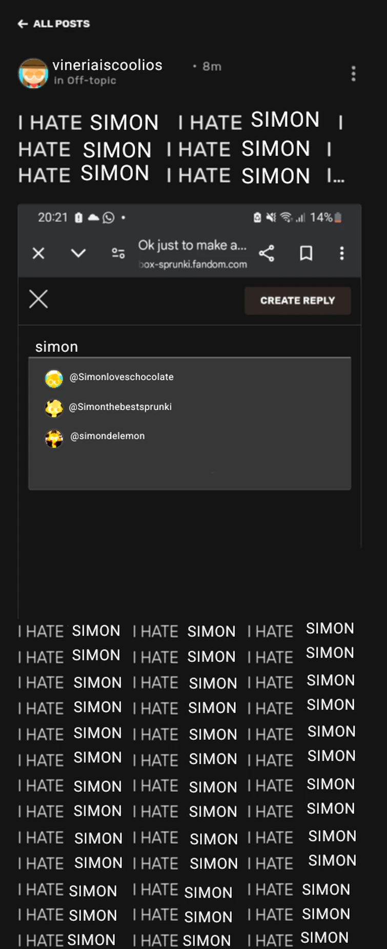What beef does bro have with simon 😭 | Fandom