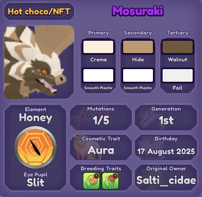 Theme swapping my 1mut Aura Hot chocolate themed Mosu for another themed one !! ^^ | Fandom