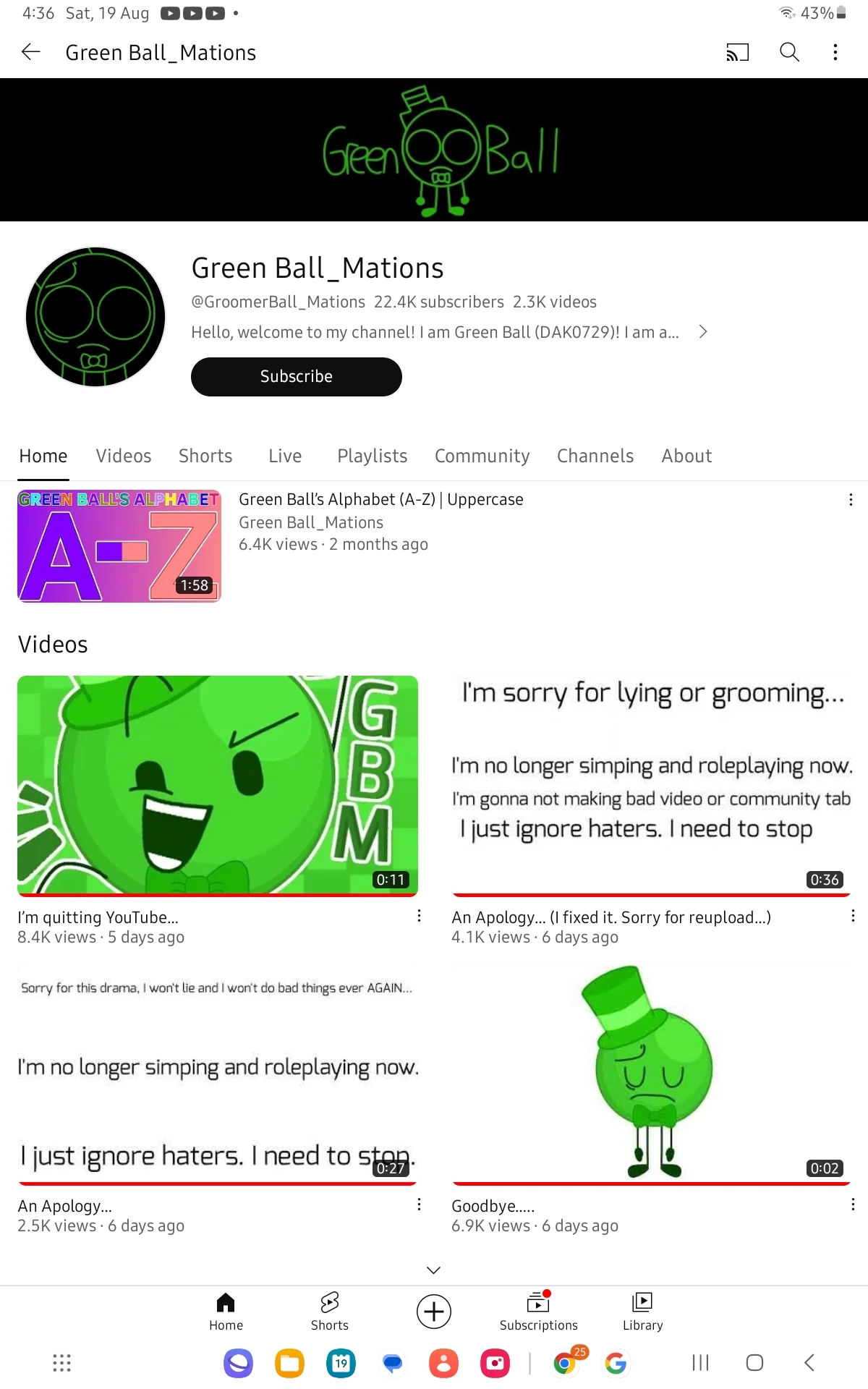 GREEN BALL NEWS! Guys.. He changed his banner and Pfp.. | Fandom