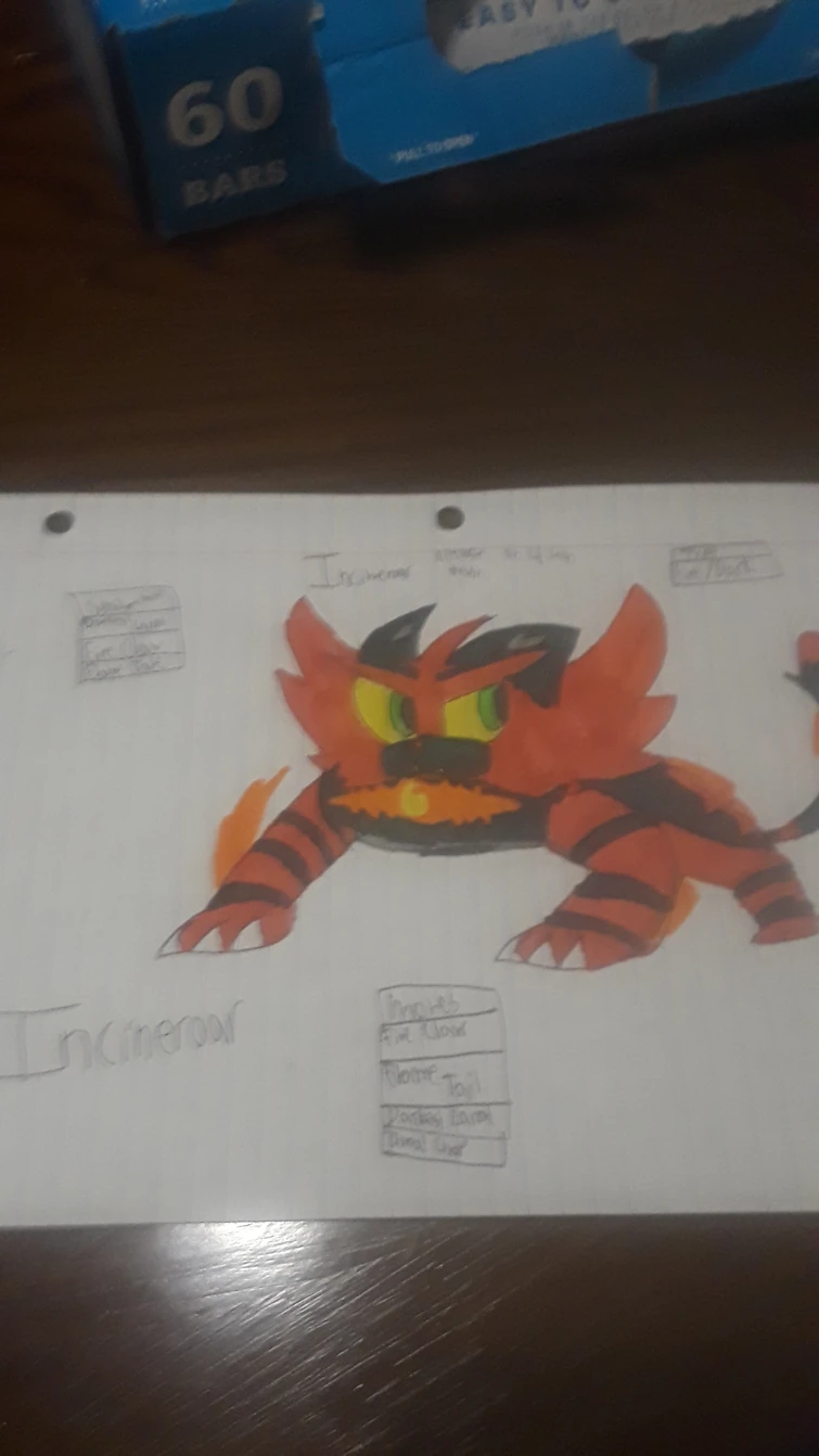 I drew Incineroar but alternative design aka him on 4 legs what do you ...