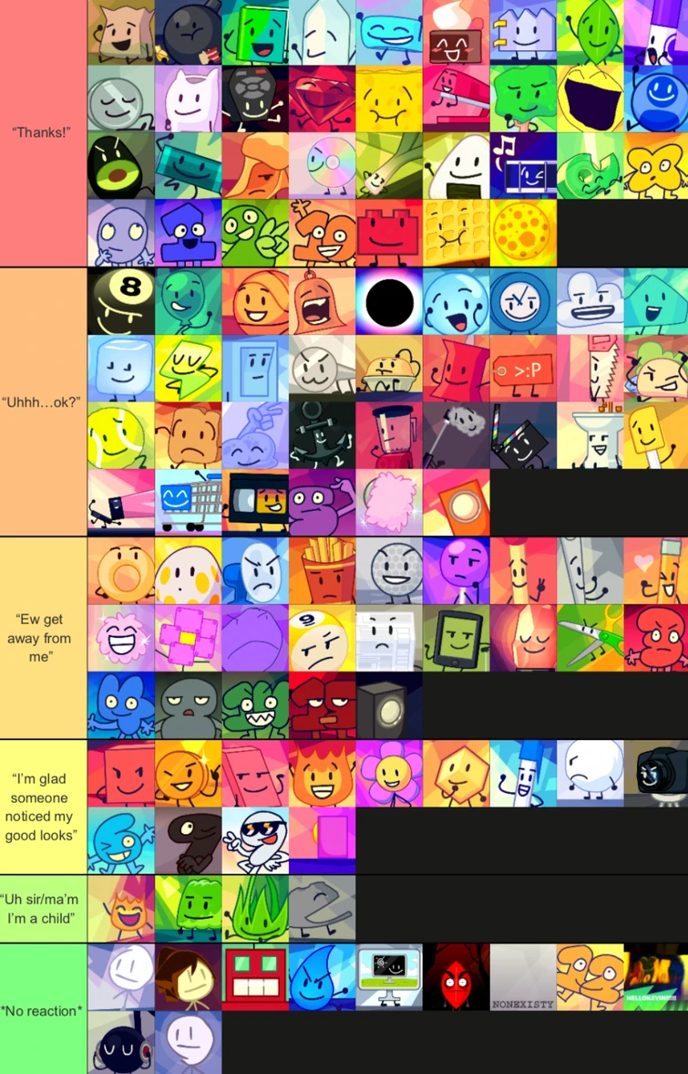 BFDI characters’ reactions to “I love you” | Fandom