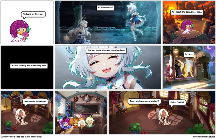 Onion Cookie's first day at her new school (comic) | Fandom