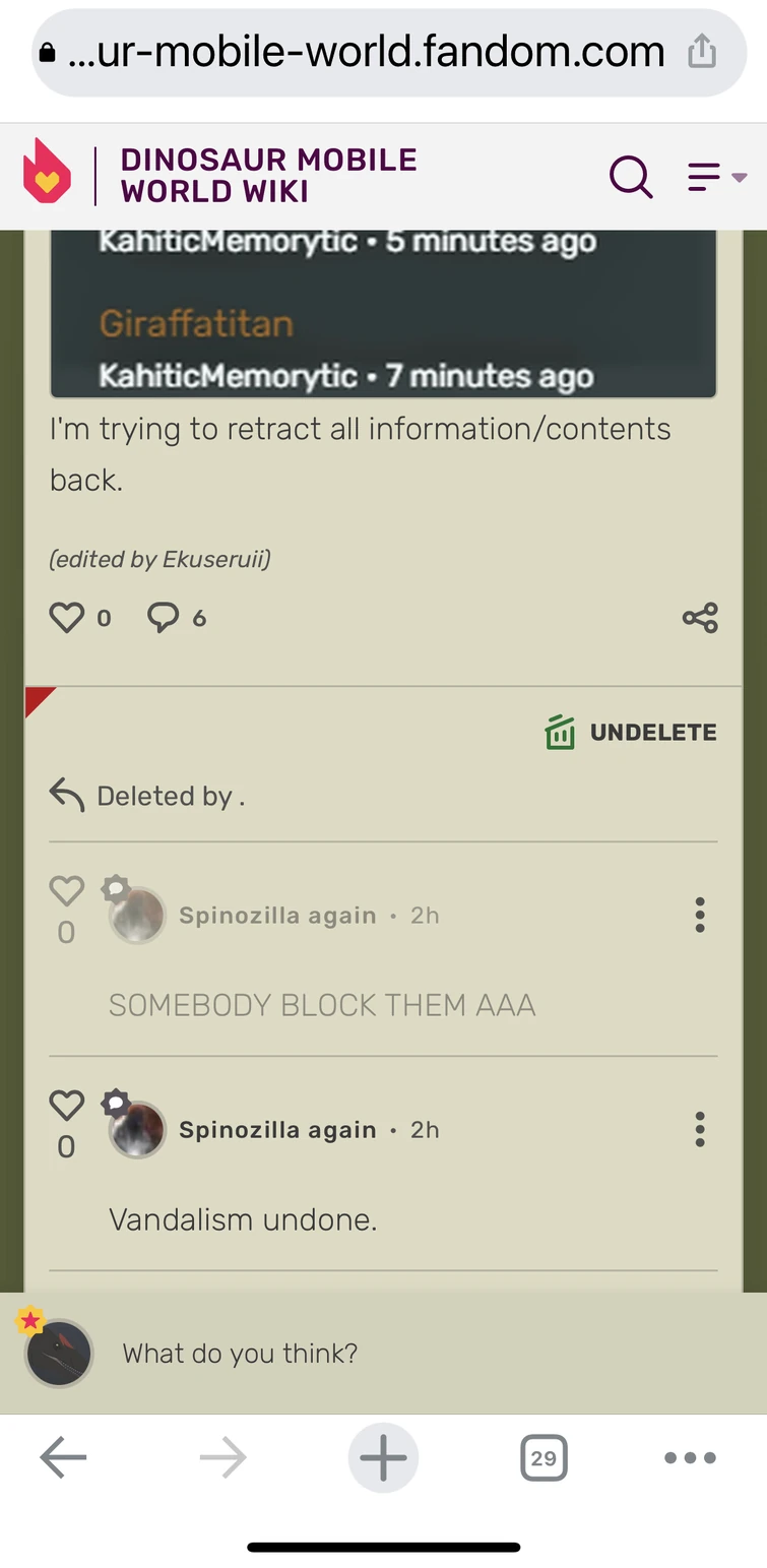 Content Deletion/Vandalism ! | Fandom