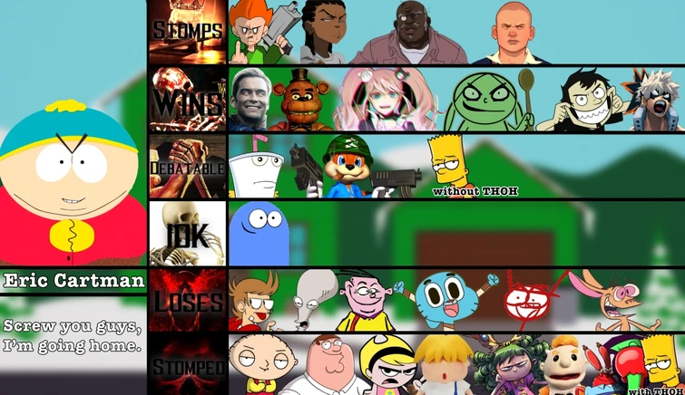Eric Cartman Debate Tier List V2 | Fandom