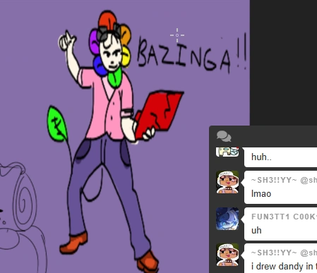 i drew dandy in the bazinga pose.. | Fandom