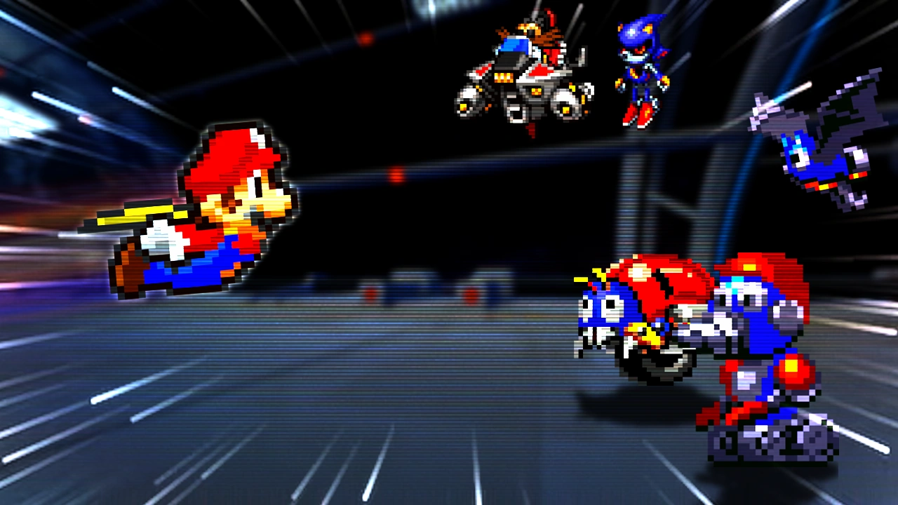 Mario Vs. Dr. Eggman Sprite Art | Fandom
