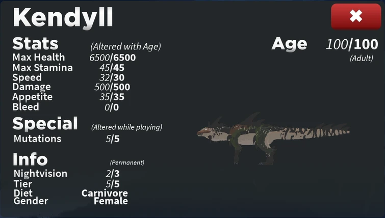Selling a Kendyll (Stored, it has a Speed Mutation.) | Fandom