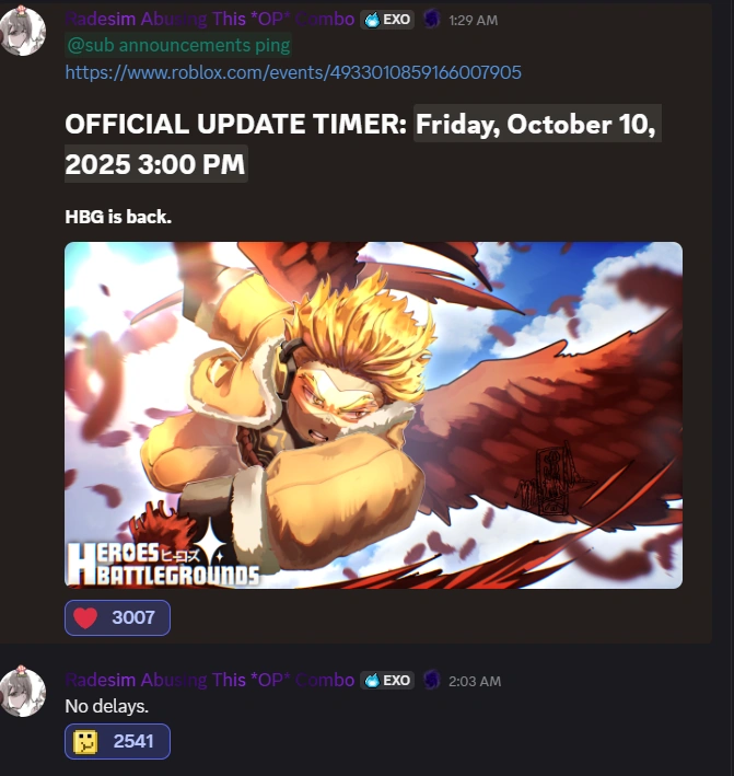 Update date for ppl who don't have discord | Fandom