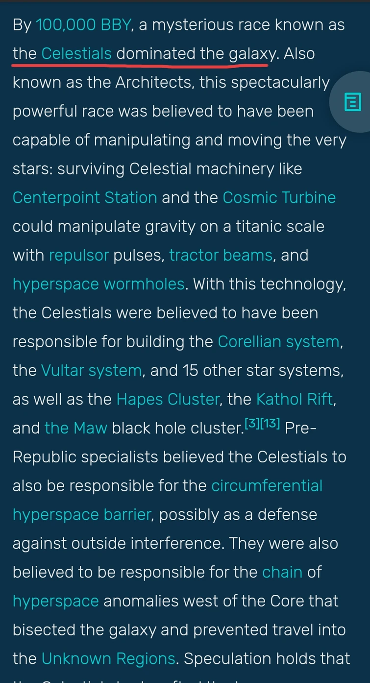 Was the Star Wars galaxy created by the Celestials? | Fandom