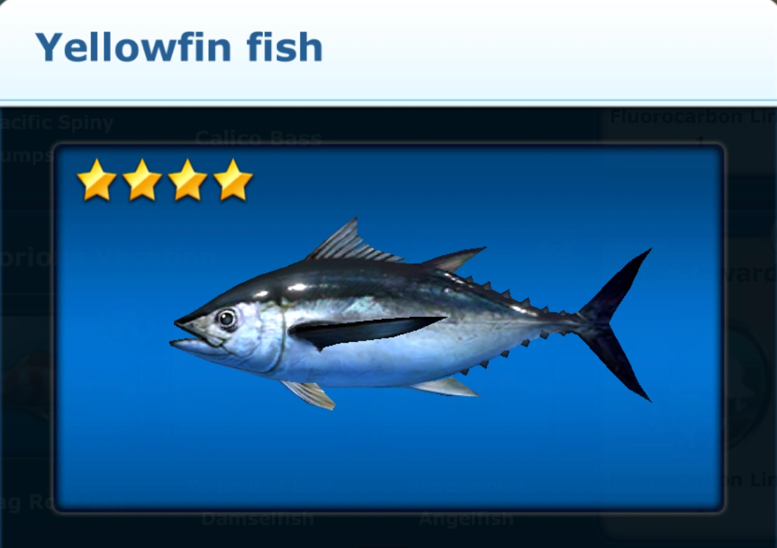Yellowfin Fish | Ace Fishing Wiki | Fandom