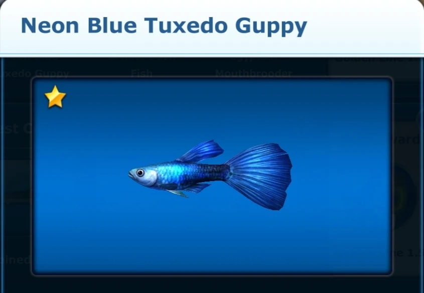 Neon Blue Tuxedo Guppy | Ace Fishing Wiki | Fandom