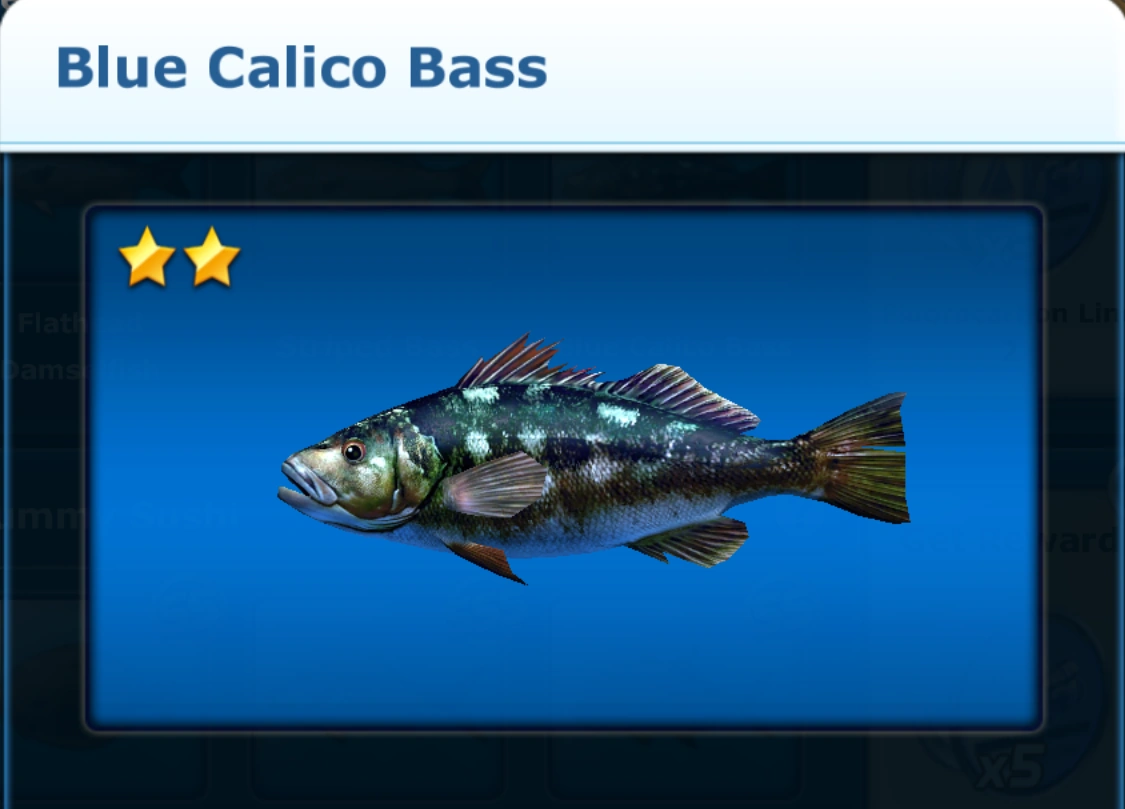 Blue Calico Bass | Ace Fishing Wiki | Fandom