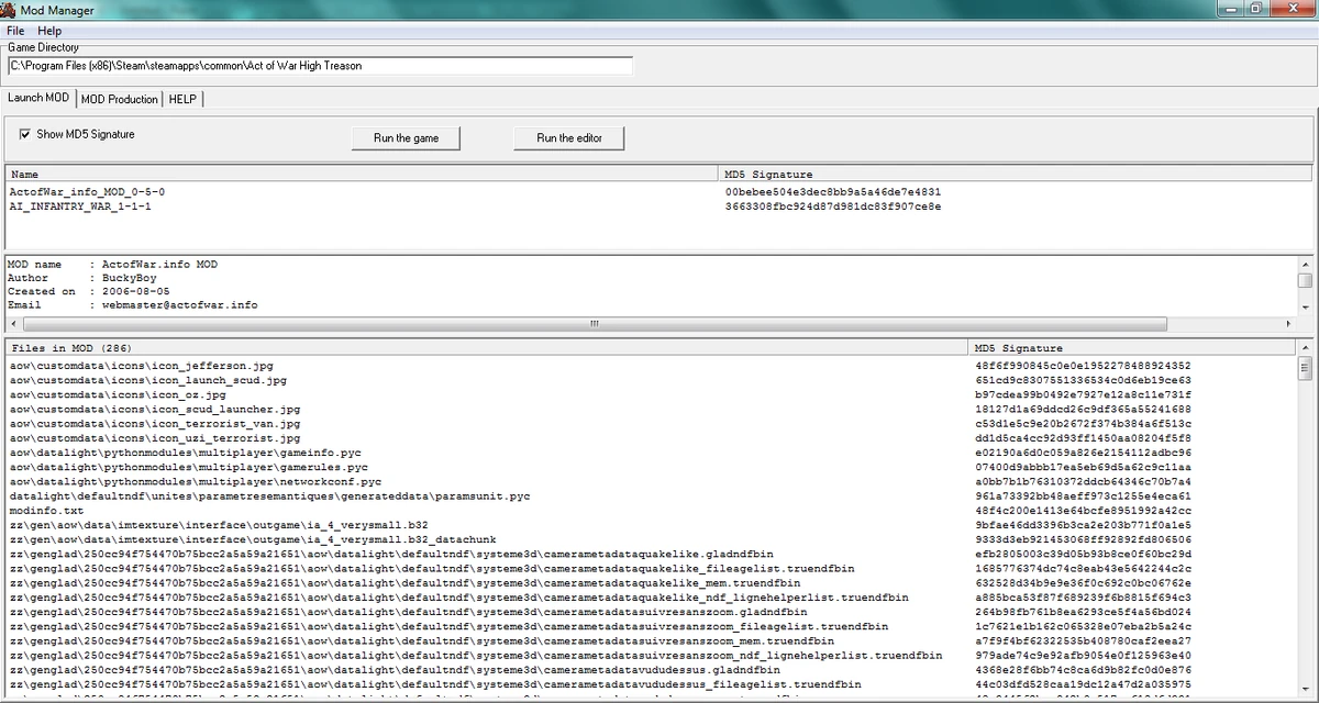 Mod Manager | Act of War Wiki | Fandom