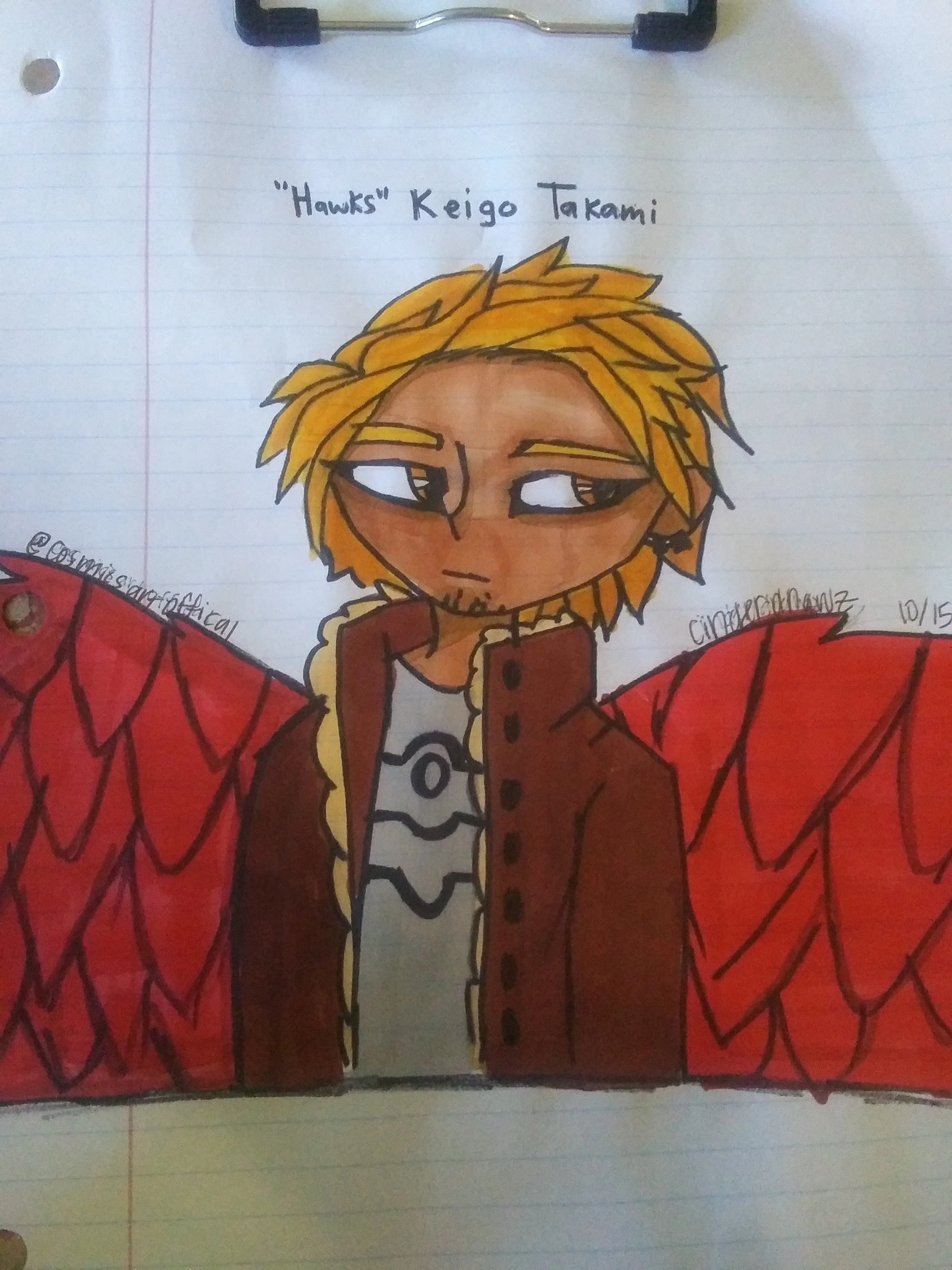 I drew Hawks ^^ | Fandom