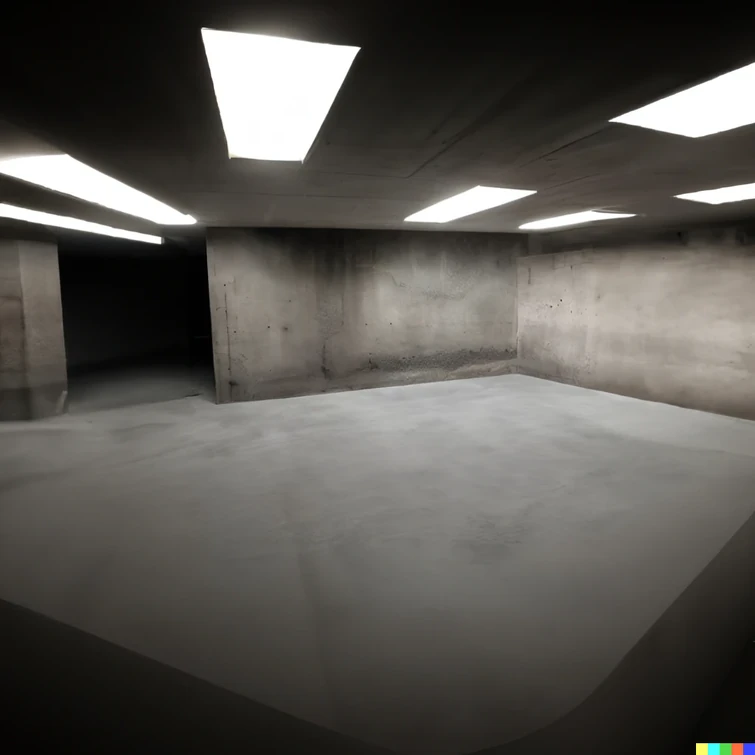 Image one of Re Croping a backrooms leve image using AI (comment a ...