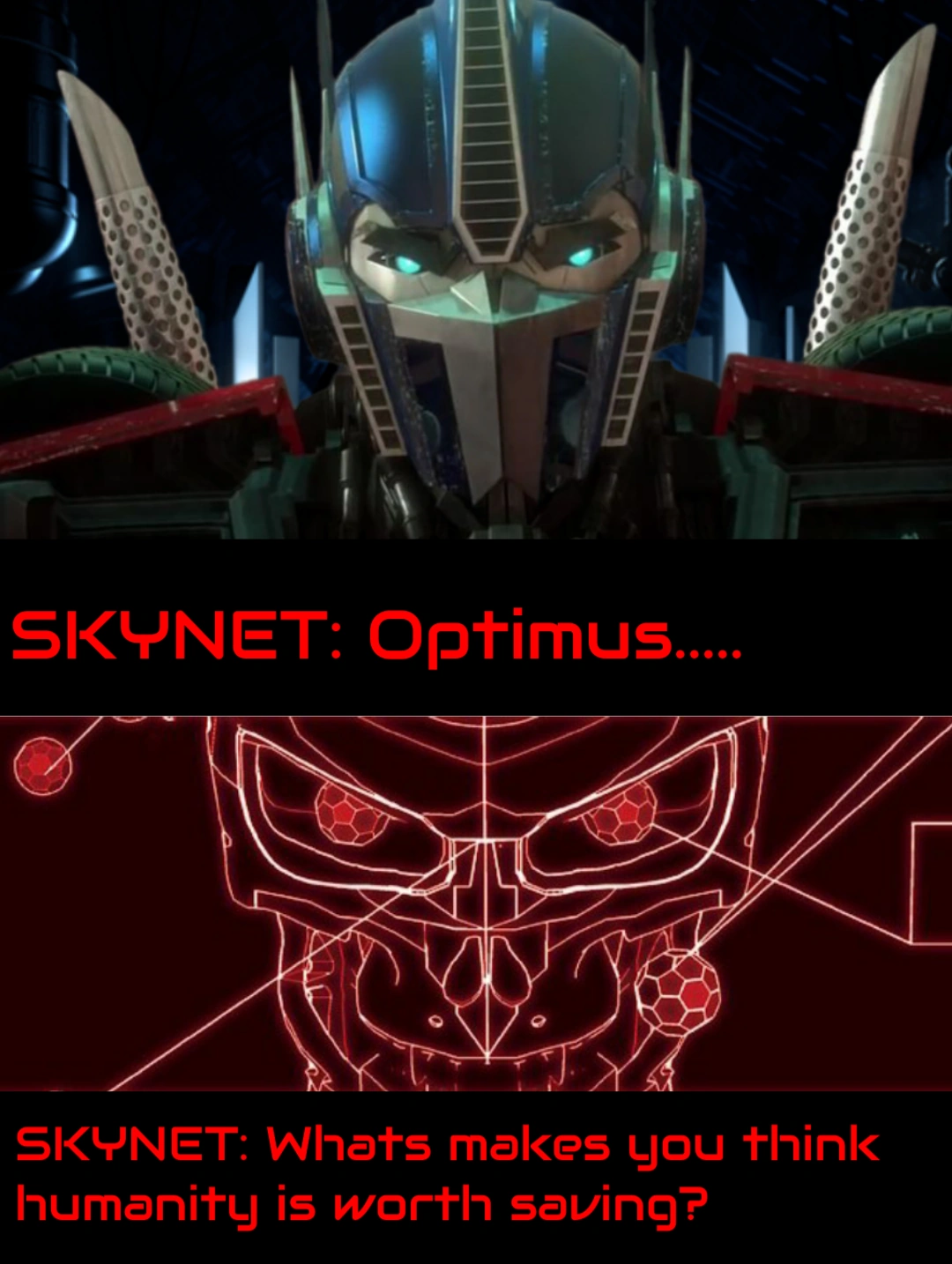 Optimus vs skynet | Fandom