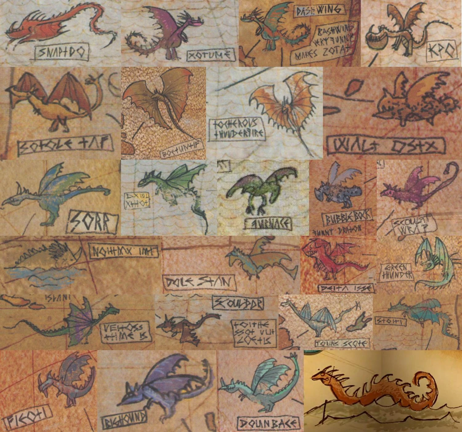 Dragons on Hiccup's map - which are real and which aren't? | Fandom