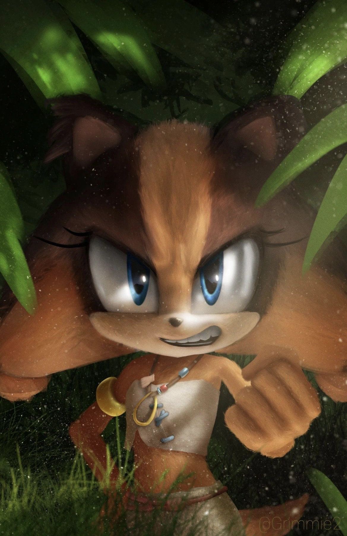 Here's a render of what Sticks would look like if she was in a Sonic ...
