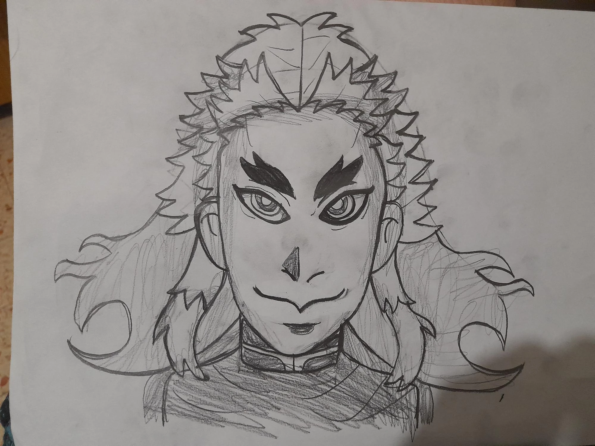 My updated sketch of Rengoku | Fandom