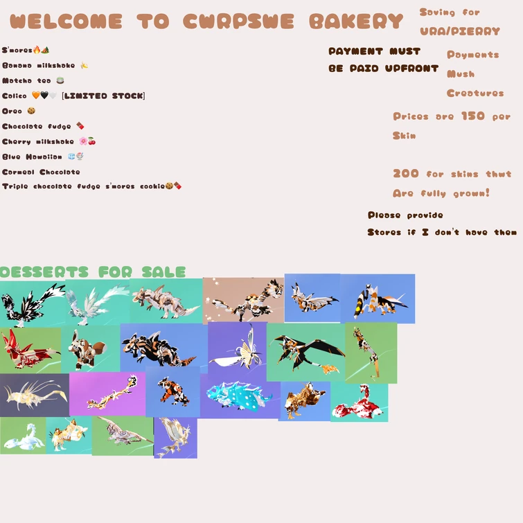 Cwrpswe Bakery! (Skin shop) | Fandom