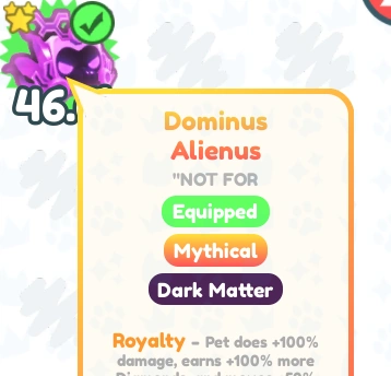 Dark Matter Dominus Alienus With Royalty | Fandom