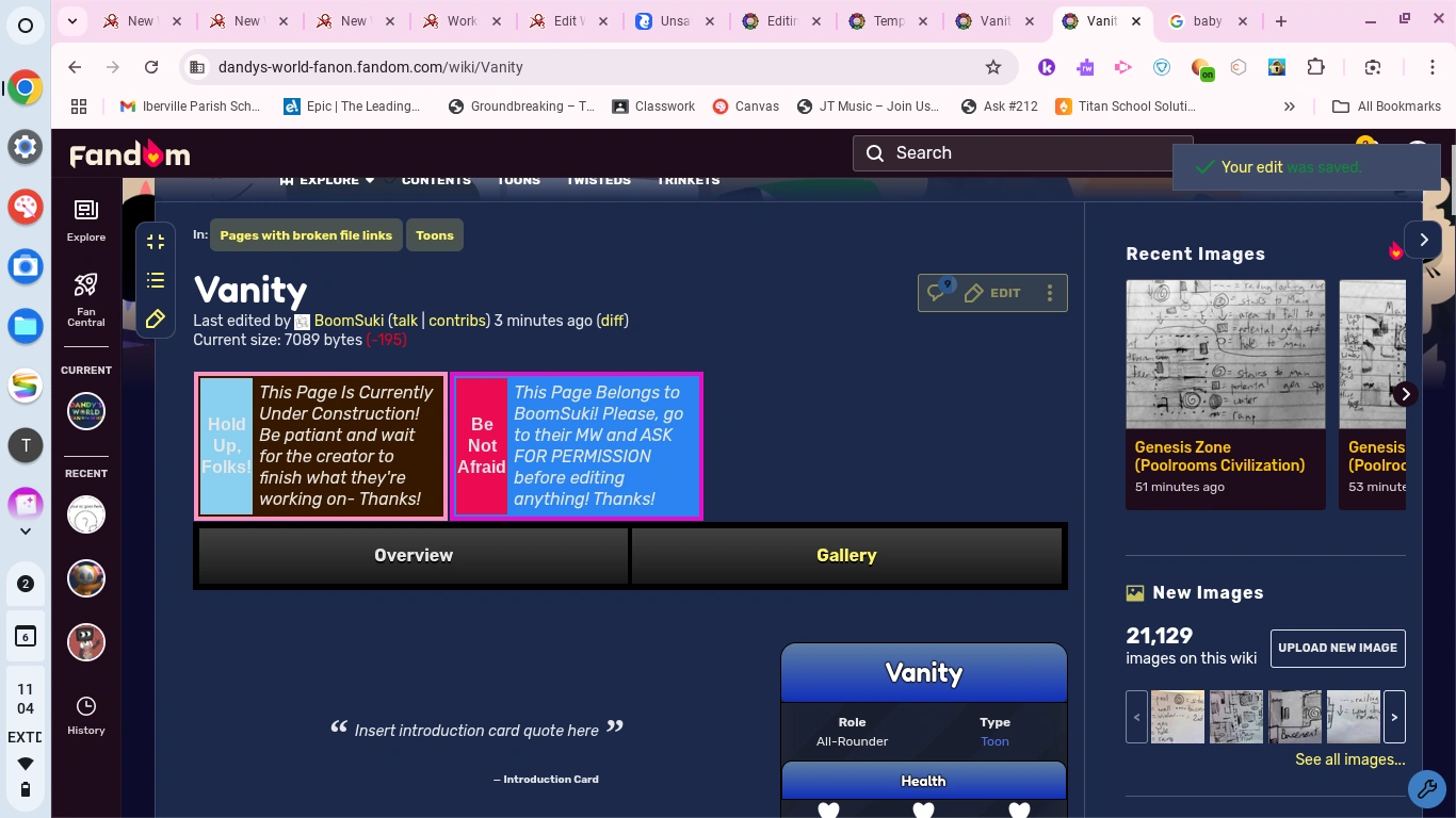 Hey everybody, Vanity's page will be down for a moment! | Fandom