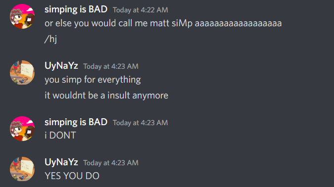 is this true??(i am the "simping is bad" person) | Fandom