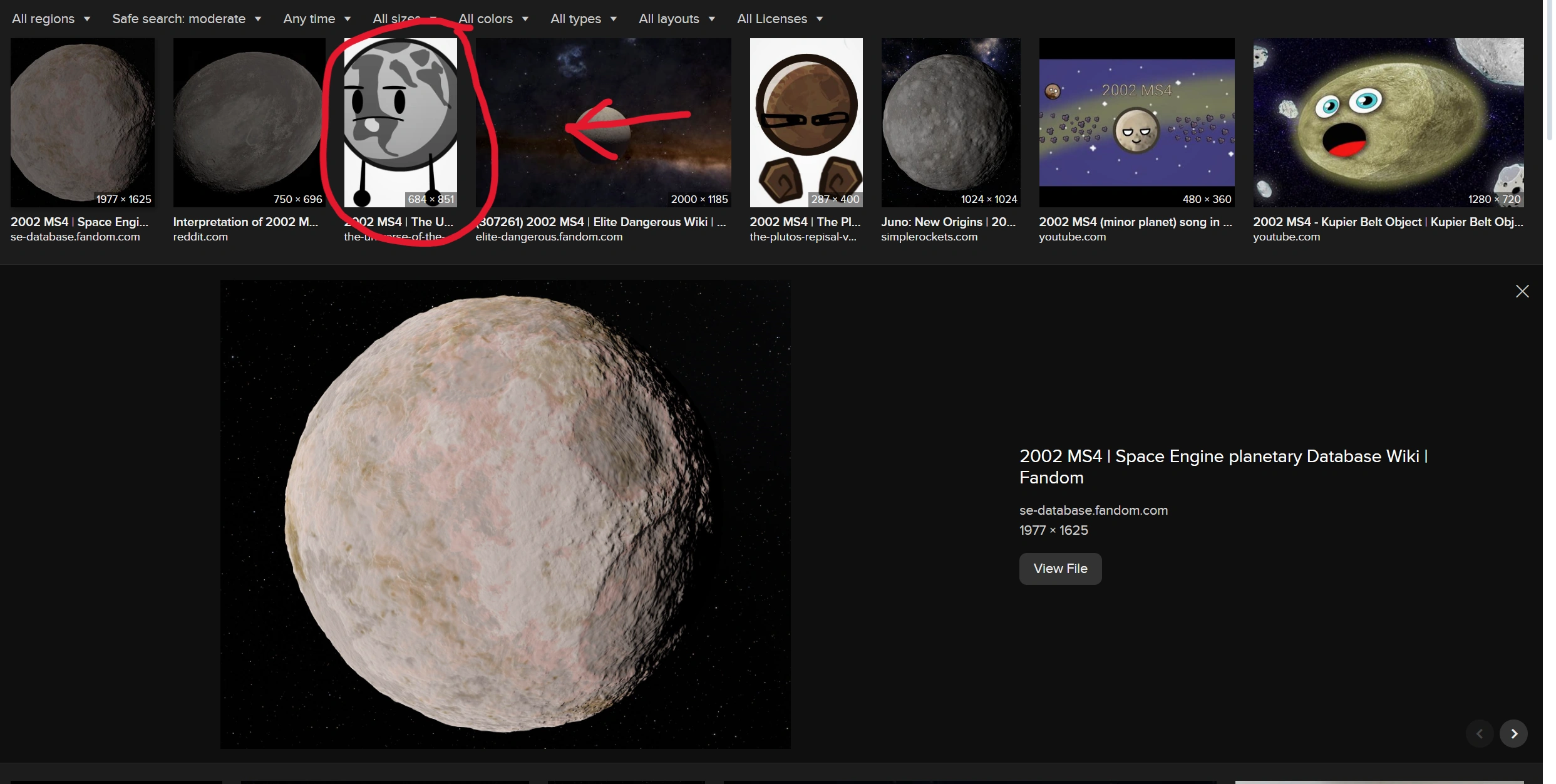 searching up 2002 MS4 on duckduckgo | Fandom