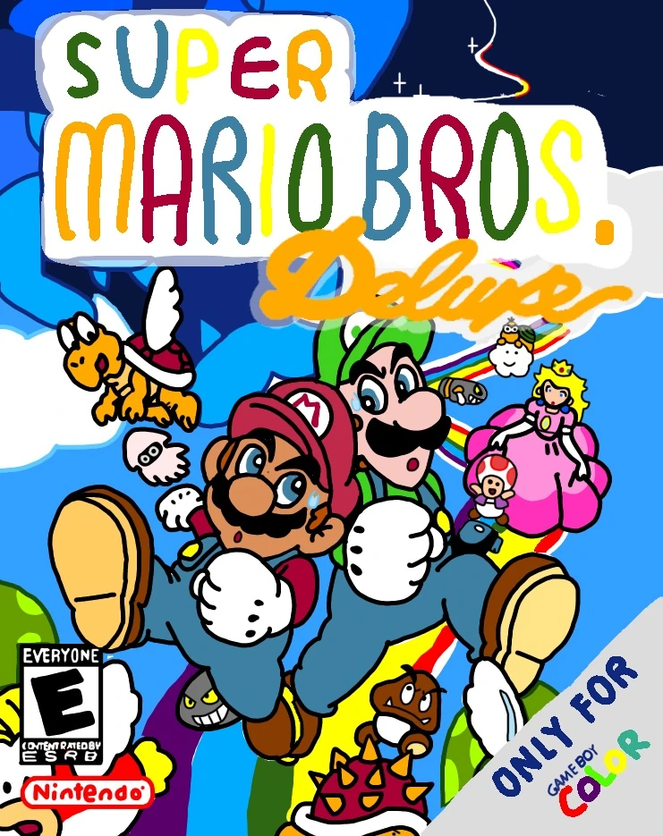 Super Mario Bros. Deluxe box art Remade | Fandom
