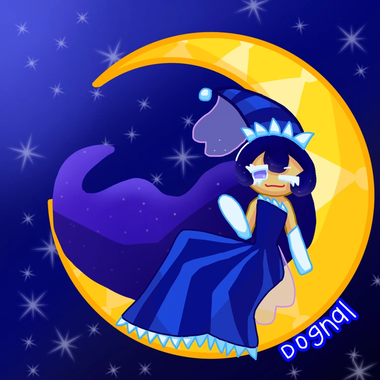 Moonlight cookie except I basically quit halfway through drawing her. | Fandom