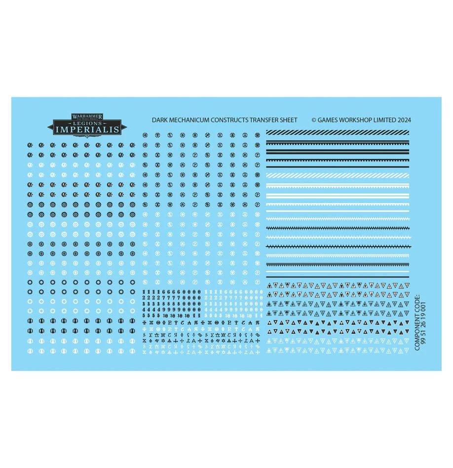 Dark Mechanicum Constructs Transfer Sheet | Adeptus Titanicus Wiki | Fandom