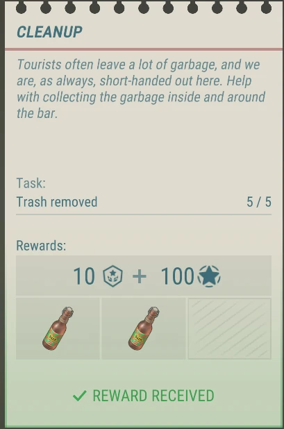 Collect garbage task. | Fandom