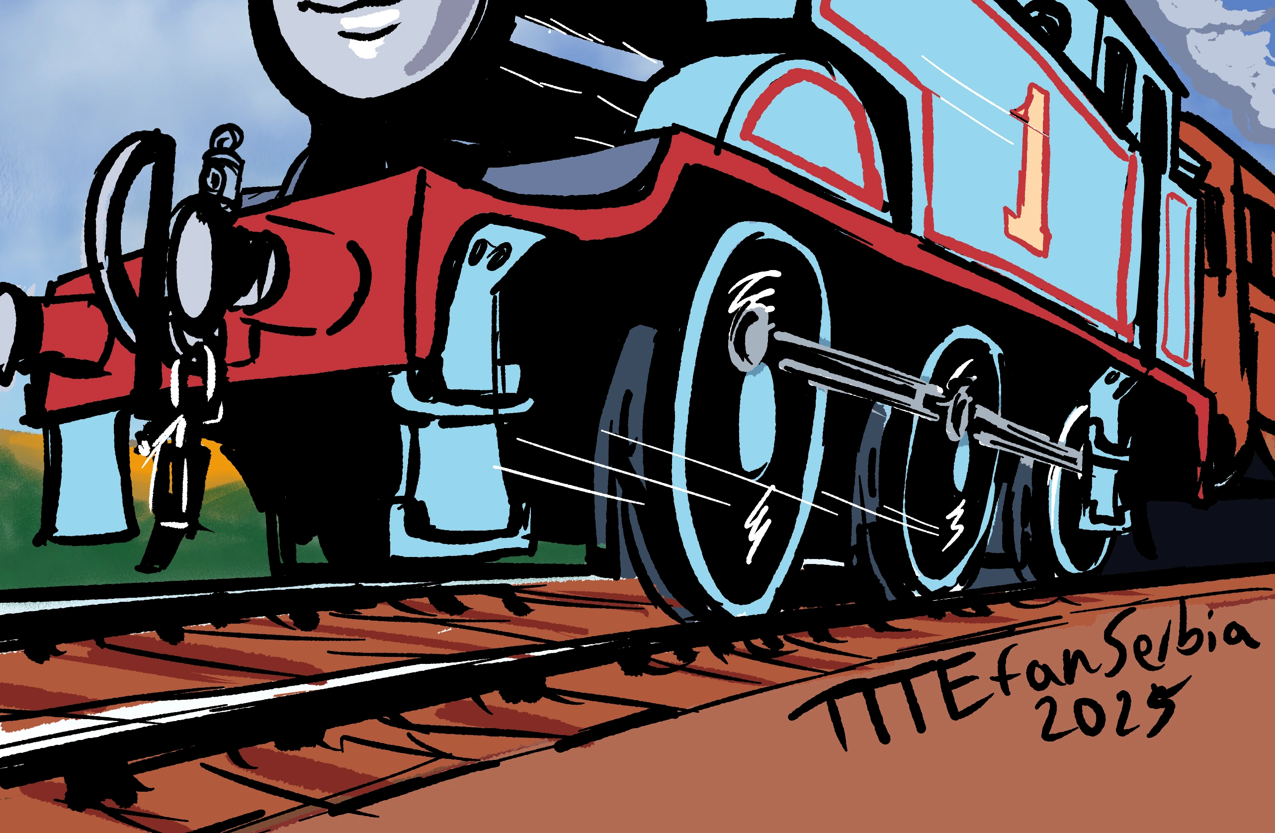 Thomas' wheels redraw - Before and after | Fandom