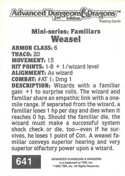 Weasel (1992 Card Set) | Advanced Dungeons & Dragons 2nd Edition Wiki ...