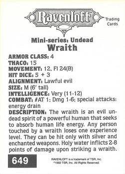 Wraith (1992 Card Set) | Advanced Dungeons & Dragons 2nd Edition Wiki ...