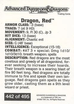 Dragon, Red (1993 Card Set) | Advanced Dungeons & Dragons 2nd Edition ...