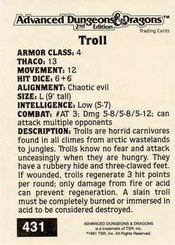 Troll (1991 Card Set) | Advanced Dungeons & Dragons 2nd Edition Wiki ...